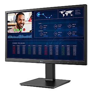 LG 24CN650N-6N 24” FHD IPS TAA All-in-One Thin Client with Quad-core Processor, Built-in FHD Webcam & Speaker (Renewed)