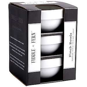 Home Essentials Set of 3 3.5"L White Porcelain Pinch Bowls