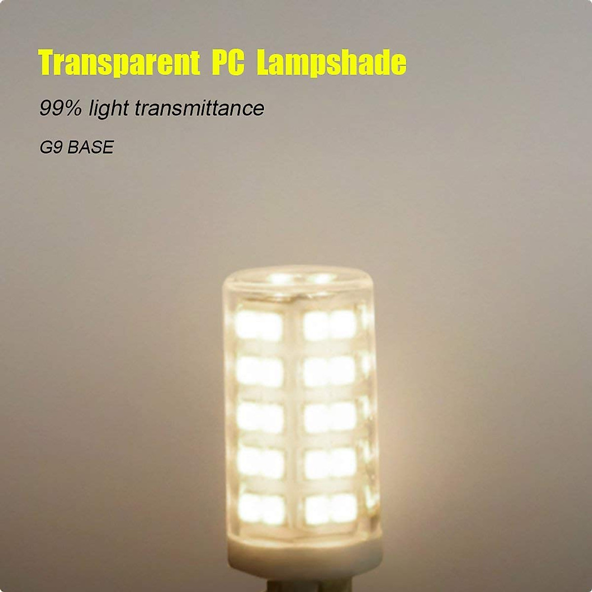 OHLGT G9 LED Bulbs Dimmable 6W (60W Halogen Bulb Equivalent), Warm White 3000K, 110V-130V, 600LM Bi Pin for Home Lighting, 6 Packs