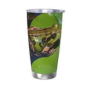 jshmgchw 3d Peace Tree Frog 20oz Tumbler, Car Cup With Lid And Straw, Spill-Proof, Stainless Steel Double Wall Vacuum Insulated Reusable Coffee Travel Mug, For Cold Drinks, Hot Beverage