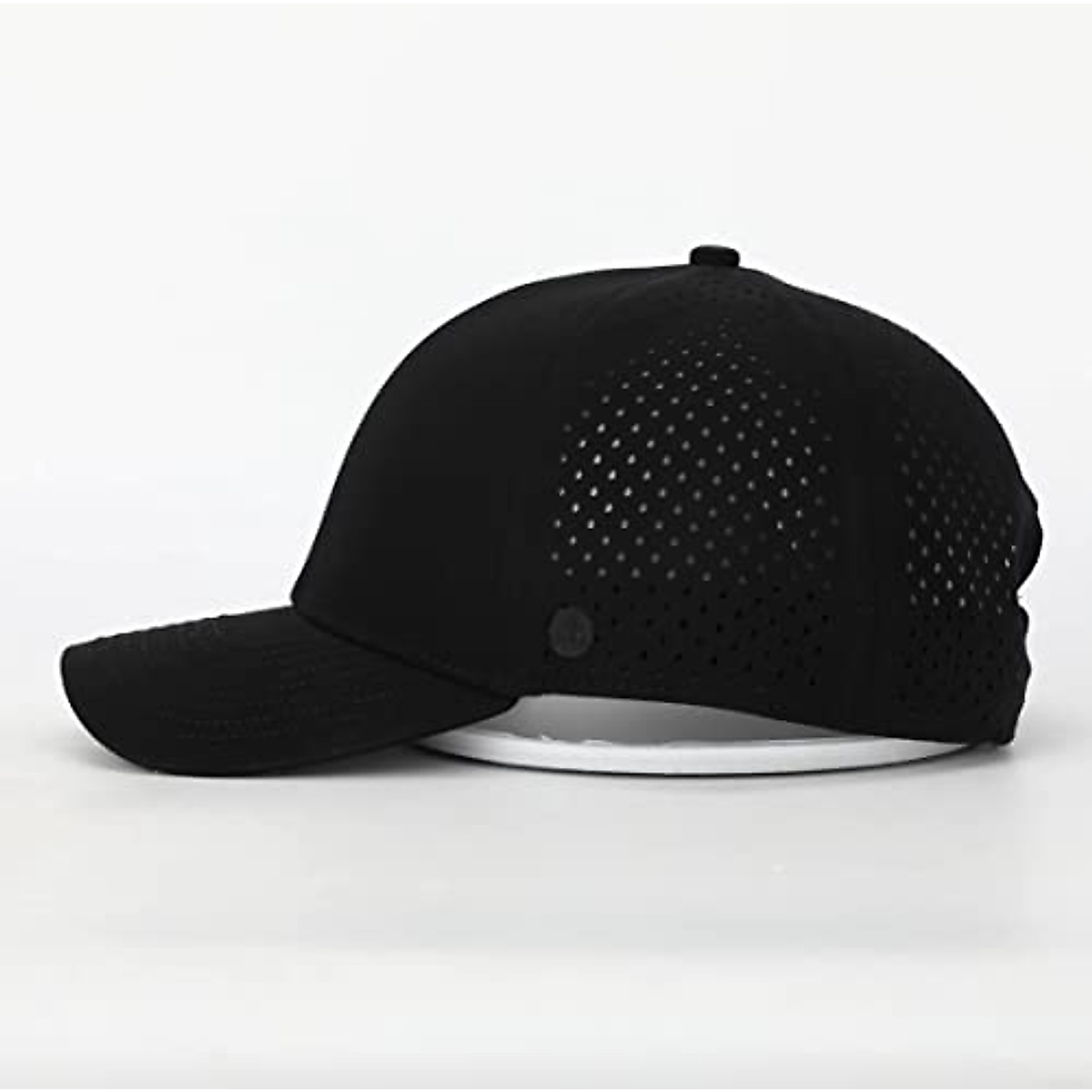 ANKOR Ultra Performance Baseball Hat | Water & Sweat Resistant | Breathable | Golf | Boat | Beach | Lake | Workout | Fishing |Everyday | Minimalist | Men and Women (Black)