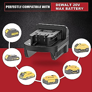Battery Adapter for Dewalt to for Miwaulkee Battery, Battery Converters with USB/Type-C Charger Port, Convert for DeWalt 18V/20V Max Battery to for Milwaukee 18V Battery Cordless Power Tools Usage