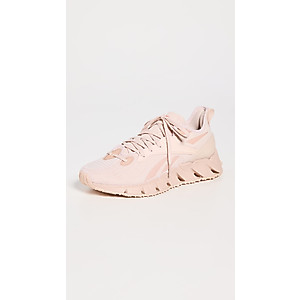 Reebok Women's Zig Kinetica 3.0 Sneaker, Soft Ecru/Neon Cherry, 7.5