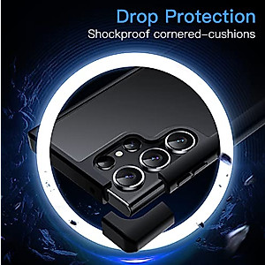 JETech Matte Case for Samsung Galaxy S23 Ultra 5G 6.8-Inch, Frosted Translucent Back Protective Slim Phone Cover, Anti-Fingerprints (Black)