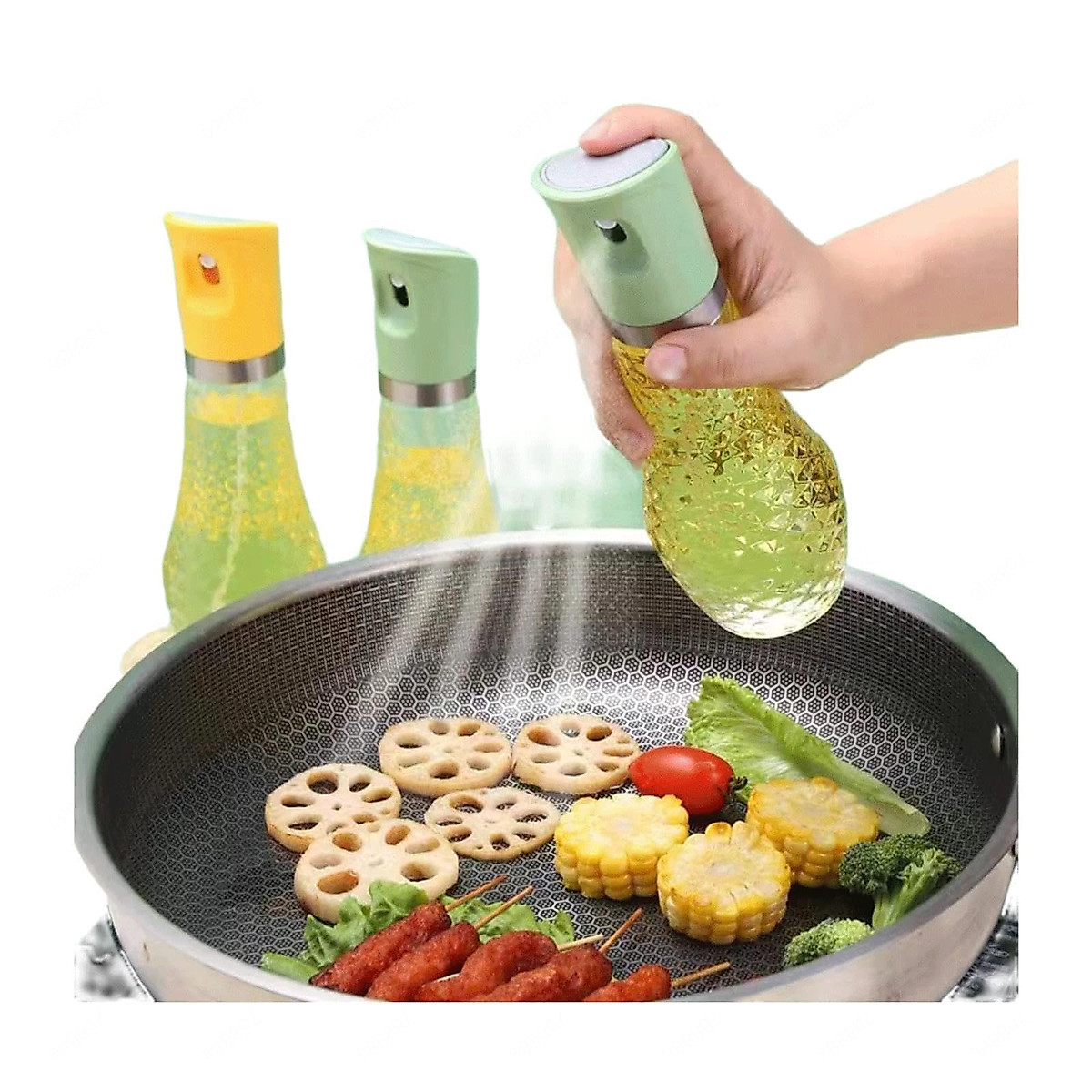 Olive Cooking Oil Spray Bottle | Olive Oil Spray Bottle, 260ml Glass Oil Mister Spray Bottle for Cooking Portable Oil Spray Bottle for Air Fryer, Salad Making, Kitchen Baking, Frying, BBQ