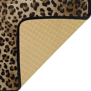 Sexy Leopard Print Kitchen Rug Floor Comfort Mats Bath Rugs Entryway Welcome Non Slip Area Rug for Bedroom Living Room Doormats Home Decor 39" X 20"