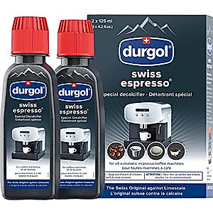 Durgol Swiss Espresso, Descaler and Decalcifier for All Brands of Espresso Machines and Coffee Makers, 4.2 Fluid Ounces (Pack of 2)