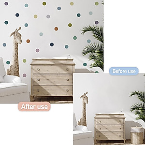 90 pcs Boho Polka Dot Wall Decals for Girls Bedroom,Boho Nursery Decor Wall Stickers for Playroom Kids Classroom Rainbow Wall Decals Decor