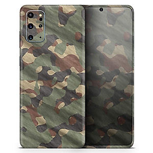 DesignSkinz Traditional Camouflage Fabric Pattern Protective Vinyl Decal Wrap Skin Cover Compatible with The Samsung Galaxy S20 (Screen Trim & Back Glass Skin)