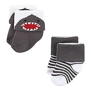 Hudson Baby baby girls Cotton Rich Newborn and Terry Socks, Sea Creatures 12-pack, 0-6 Months US