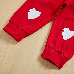 GRNSHTS Newborn Baby Boy Valentine's Day Outfits Mama's Boy Long Sleeve Romper+Love Pants+Hat 3Pcs Clothes (Black, 3-6 Months)