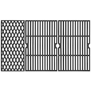 Uniflasy Cast Iron Cooking Grates for Dyna glo DGH474CRP DGH483CRP DGF493BNP DGF493PNP-D DGB495SDP DGB495SDP-D DGB493SPB DGB463CNP DGB494SPB 70-01-911 70-02-656 Cooking Grid Replacement Part Kit