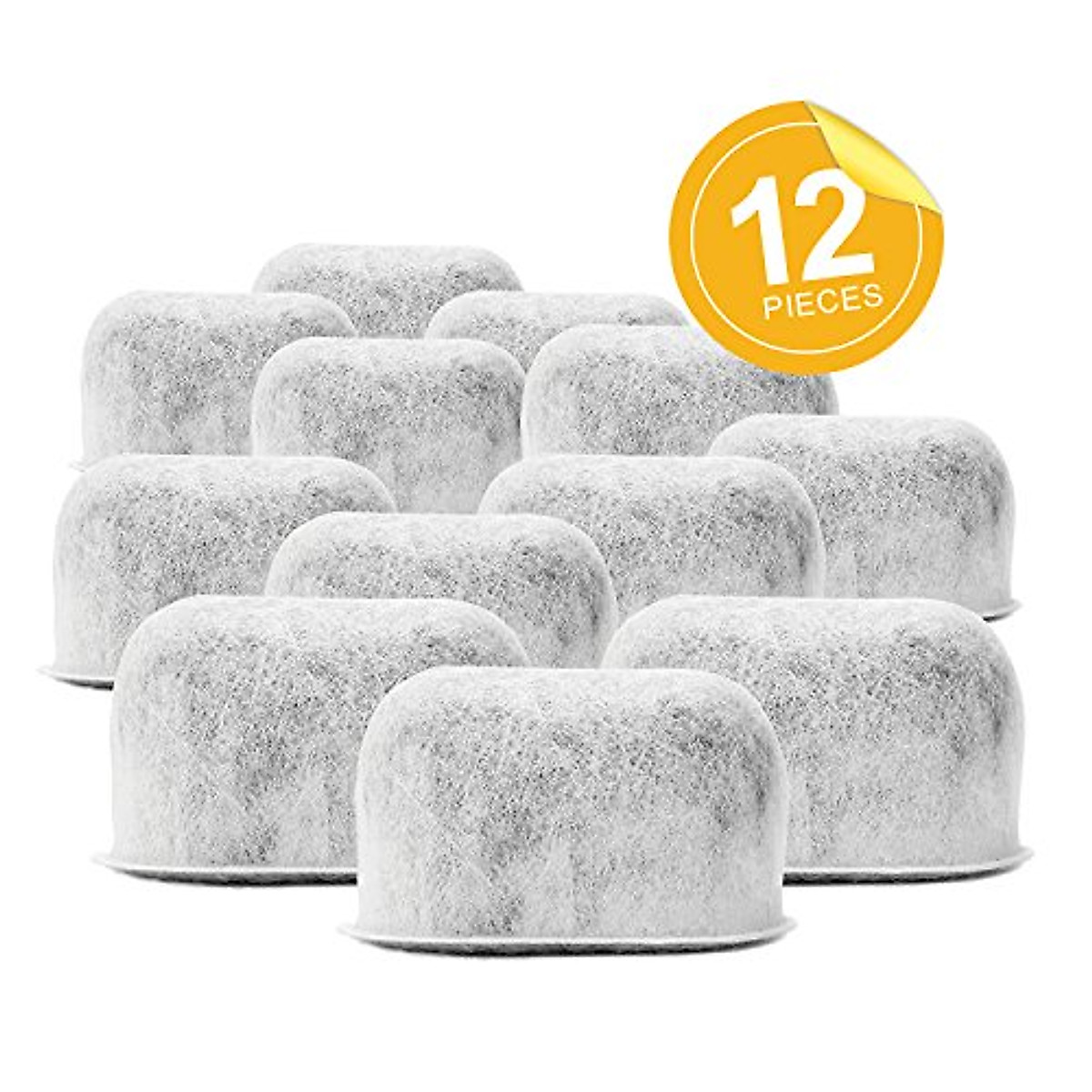 Pack of 12 Replacement Charcoal Water Filters By Housewares Solutions for Keurig Brewers - Keurig Compatible Water Filter Cartridges Universal Fit (NOT CUISINART) for Keurig 2.0 & 1.0 Coffee Makers