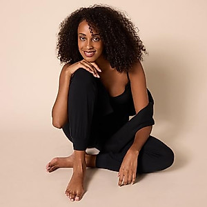 Amazon Essentials Womens Pajama Pants, Lightweight Knit Jersey Jogger Lounge Sleep Wear with Pockets, Black, X-Large