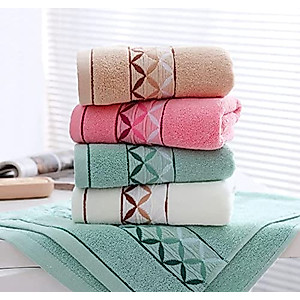 Bathroom Hand Towels,Four Leaf Printed Cotton Towel,100% Cotton Ultra Soft Highly Absorbent Hand Towel 4 Set , Size 14" x 30" Home Bathroom Hand Towels for Bath, Hand, Face, Gym Towel (Multicolor)