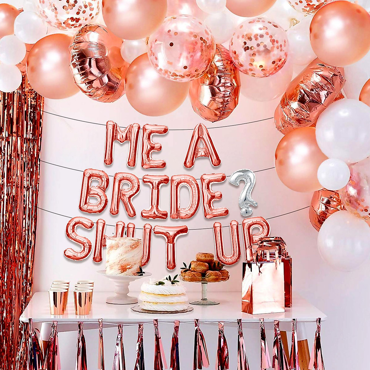 LaVenty Me A Bride? Shut Up! Banner Balloons Bachelorette Party Decorations Funny Bridal Shower Party Bachelorette Party Decorations