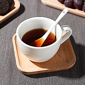 zeeooil Serving Platter Wooden Tray 2 Packs 9.8 Inch Rectangular Serving Tray And 2 Packs 5 Inch Appetizer Dish Wooden Charcuterie Boards for Vegetables, Fruit, Charcuterie, Sushi And Snacks