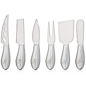 Hudson Essentials Stainless Steel Cheese Knife Set – 6 Knives