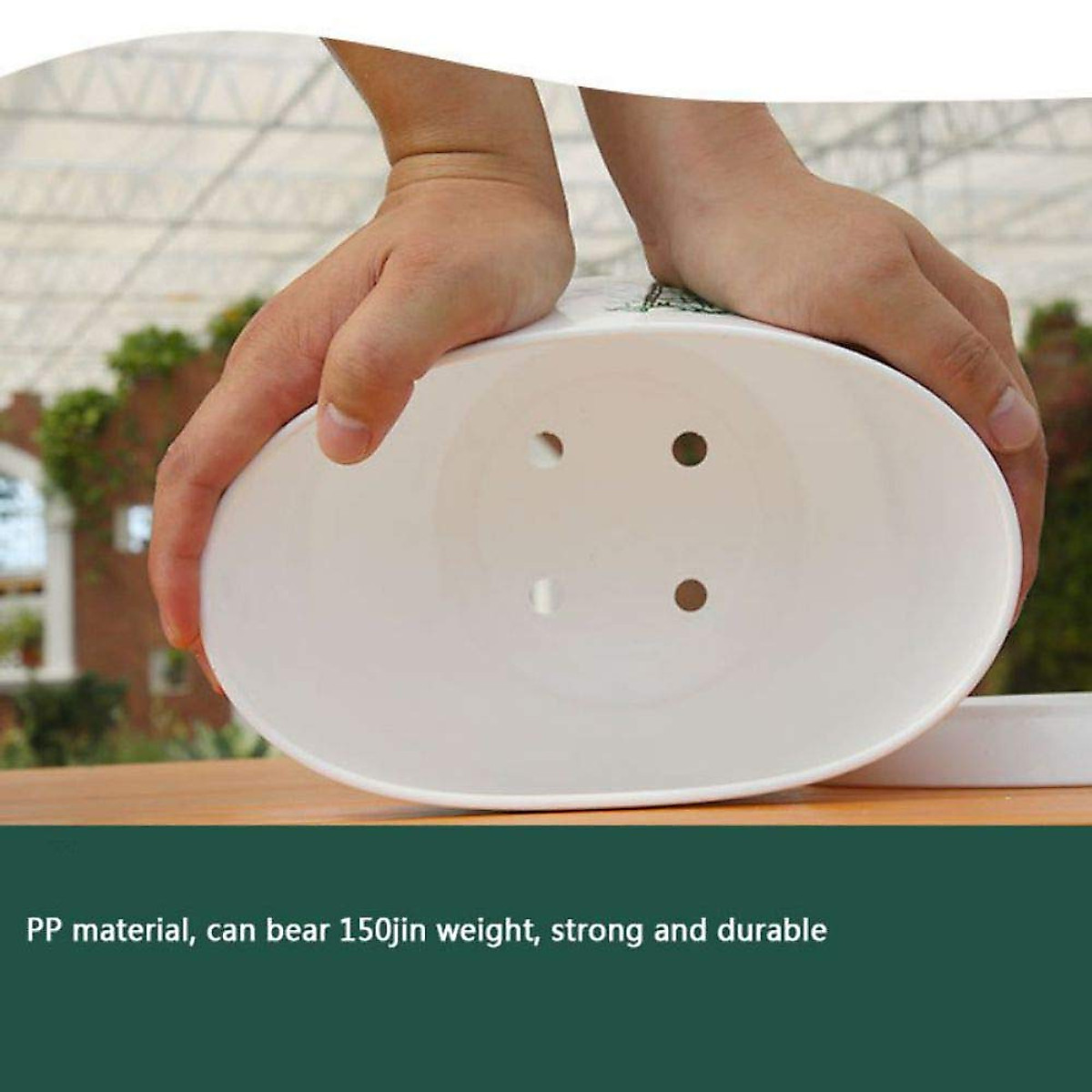 Bullpiano Hankyky Chinese Style Bonsai Pots Resin Flowerpot for Cactus Succulent Plant Pot Flower Pot with Drainage Hole Container Planter Indoor Outdoor Garden Deocoration