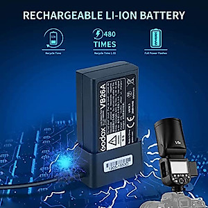 Godox V1-C Round Head Camera Flash Speedlite for Canon, 2.4G Wireless 1/8000S HSS Flash for Canon 6D 7D 50D 60D 500D 550D 600D 650D etc, Suitable for Wedding Portrait Studio Outdoor Photography