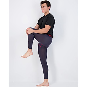 3 Pack: Men's Mens Compression Pants Gym Pant Men Running Skin Tights Leggings Active Athletic Workout Cycling Winter Thermal Cold Base Layer Long Johns Football Rash Guard Basketball -Set 3, L