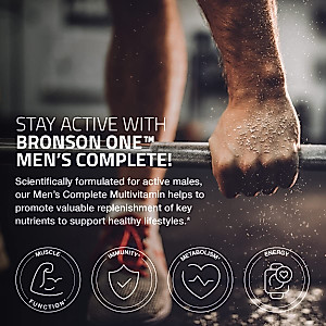 Bronson ONE Daily Men’s Complete Multivitamin Multimineral Once-Daily Multi for Active Men, 180 Tablets
