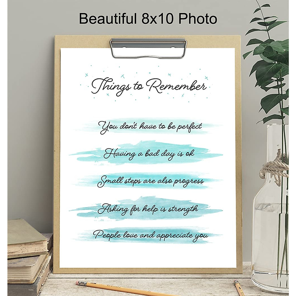 Inspiration Motivation Wall Art & Decor - Self-love Empowerment Personal Growth Motivational poster 8x10 - Self-help Affirmations decoration - Positive Quotes Wall Decor - Encouragement Gift For Women