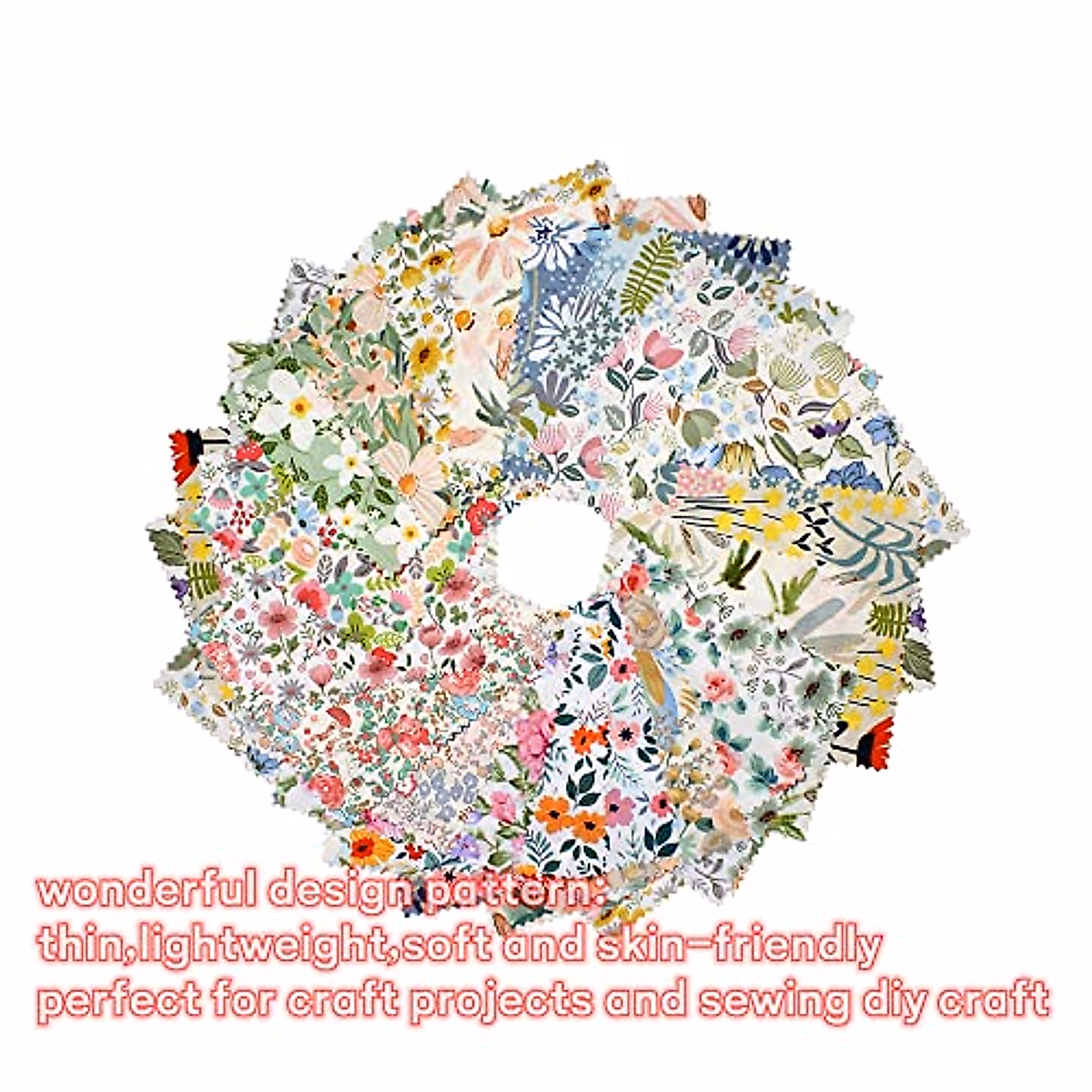 Charm Packs Fabric for Quilting 42Pcs 5'' Precut Fabric Quilt Squares Cotton Fabric Bundles for Sewing Floral Printed Quilt Squares Fabric …