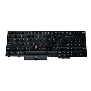Tiugochr Laptop Replacement US Layout with Backlight with Pointing Keyboard for Lenovo ThinkPad E580 E585 E590 E595 T580 T590 L580 L590 P52 P72 P53 P53S P73 01YP640 01N729 01YP560 PK131672B00 01YP680