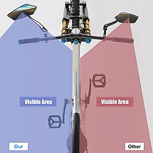 Diyife Bike Mirror 1 Pair, [Newest Version] HD Wide Angle Large Handlebar Rearview Mirror, Blast-Resistant 360°Adjustable Bicycle Rear View Mirror Accessories for Ebike Mountain Road Bike Scooter