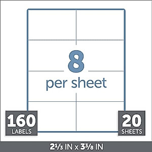 Office Depot Name Badge Labels, 2 1/3in. x 3 3/8in., White, Pack of 160, OD98843