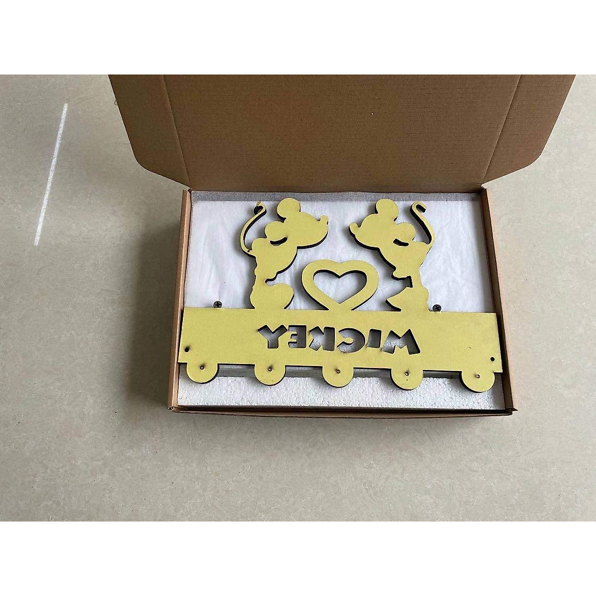 KL Mick Door Hooks,Disney Mickey Mouse Cartoon Animation Coat Hooks,Key Holder,Key Hanger for Wall、Entryway and Living Room,Gift,5 Hooks Holder (a5)