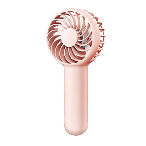 Gaiatop Mini Portable Fan, 3 Speed Powerful Handheld Fan, 2000mAh Battery Operated Cute Design Personal Small Fan, USB Rechargeable Makeup Eyelash Hand Fan Travel Essentials for Women Girls Pink