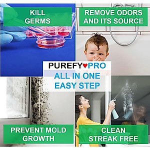 Purefypro Disinfectant (68oz) - Kills 99.9999% Viruses HIV, Monkeypox, Hepatitis, Norovirus, VRE, MRSA, No Rinse, No Residue. Suitable for All Surfaces