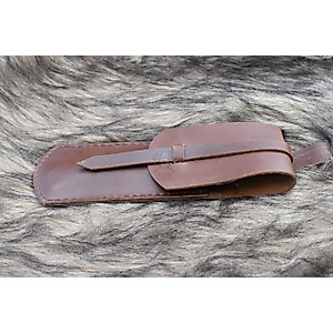 Viking Traders Hand Forged Twisted Medieval Eating Utensil Set | Functional Fork Knife Spoon And Food Stick | Medieval Eating Set, With Genuine Leather Carrying Pouch - Set 4