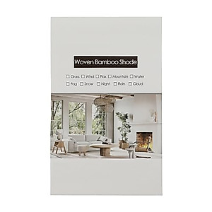 TWOPAGES Wind Series Swatches Natural Raime Paper Woven Bamboo Roman Shade Sample Book