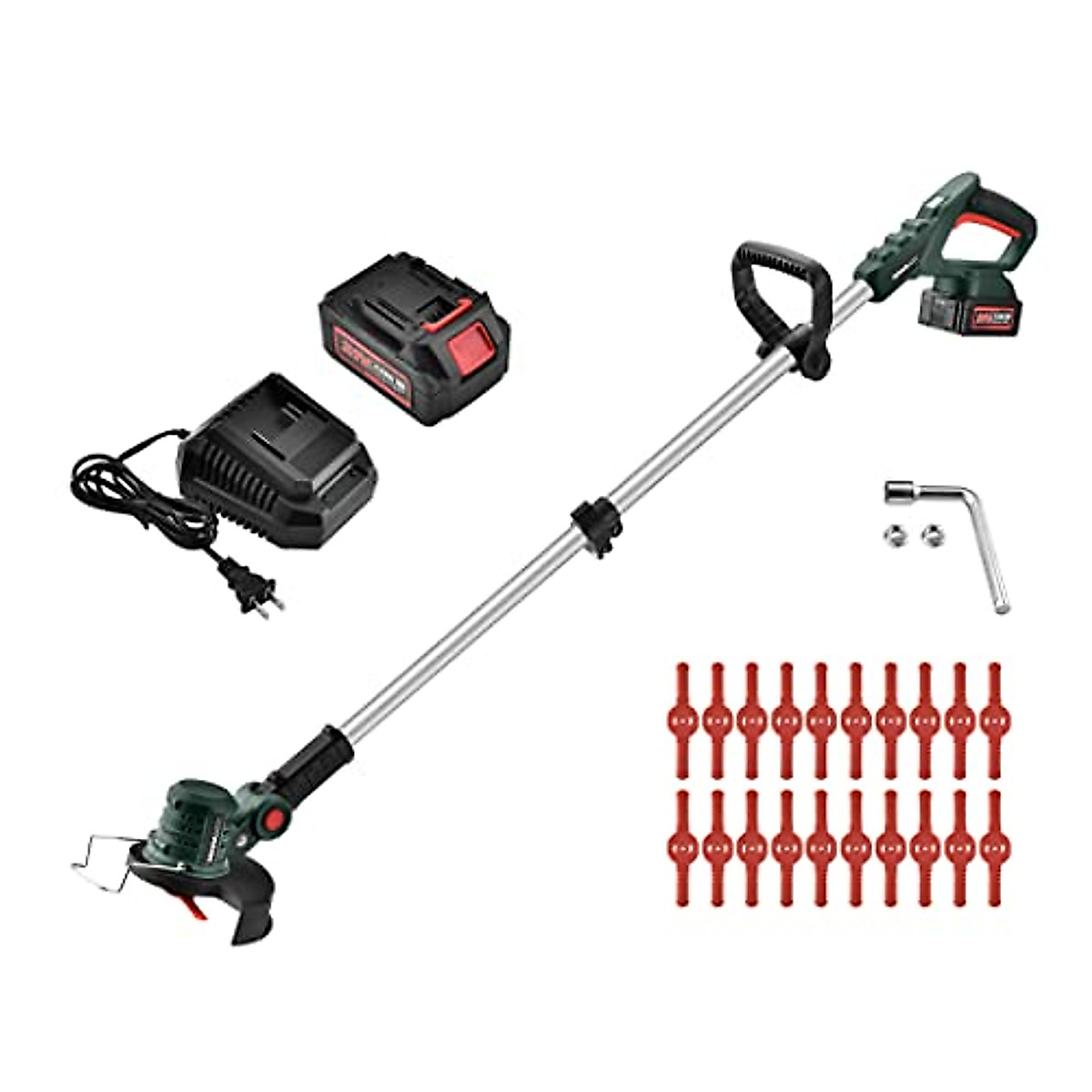 HYMOVO Cordless Weed Eater, 20V Battery Powered String Trimmers, Adjustable Height Weed Wacker Lightweight Grass Trimmer for Garden and Yard