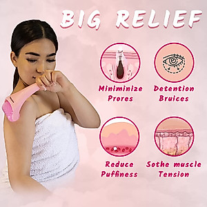 Ice Roller, Cold Facial Ice Roller Massager for Eye Puffiness, Ice Roller For Face, Facial Beauty Ice Roller Skin Care Tools, Ice Rollers for Women Facial Massager for Minor Injury Roller(Pink)