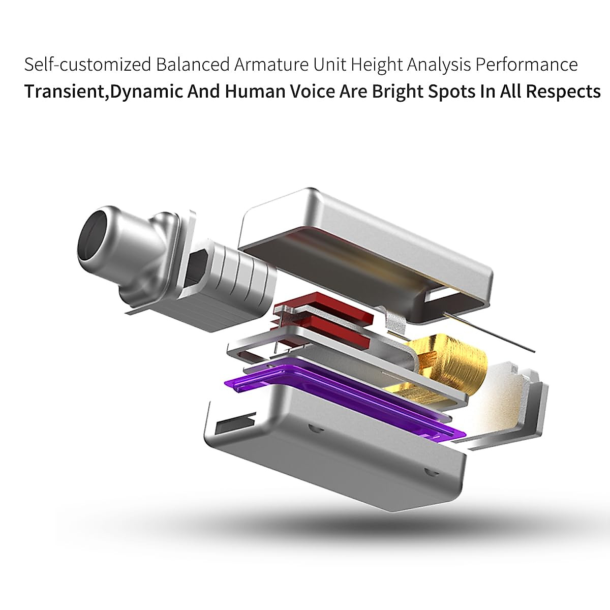 KZ ZS10 Pro in Ear Monitor Earphone, 4BA 1DD Metal Earbuds, HiFi Bass Headphones IEM with Detachable 2 Pin C-Cable(Black Mic)