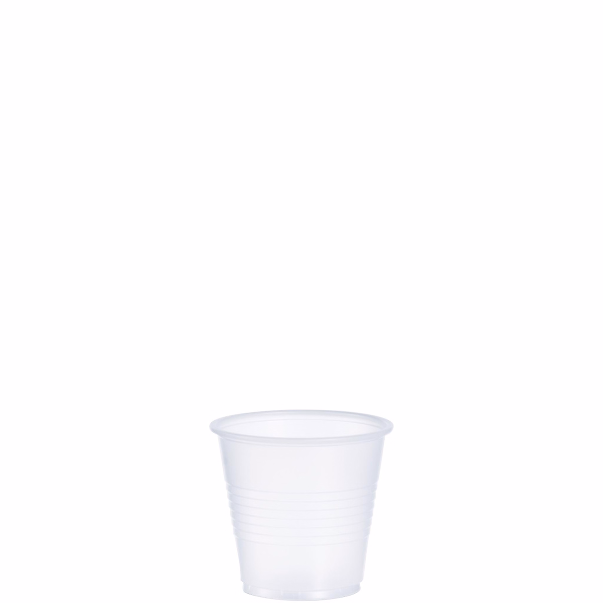 Dart Y35 3.5 oz Trans Ribbed Wall PS Cup (Case of 2500)
