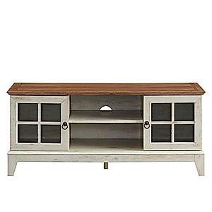 Modway Isle Coastal Contemporary 47" TV Stand, 15.5" L x 46.5" W x 20" H, Walnut White