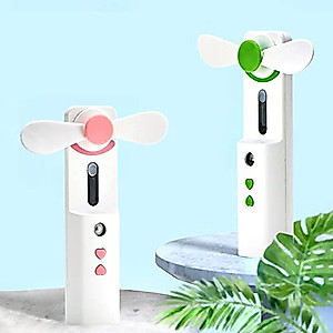 Crethinkaty Mini Handheld Fan USB Misting Fan Portable Pocket Mini Spray Hydrating Fan, for Home Office Indoor Use Outdoor Travel(2 Speeds)