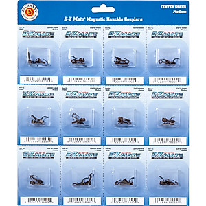 Bachmann Trains - E-Z MATE COUPLERS - CENTER SHANK - MEDIUM (12 pair/card) - HO Scale
