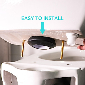 R&T 3'' Toilet Tank to Bowl Octagon Gasket with 2 pcs Brass Bolts Hardware Kit for 2-Piece Toilet (3 inch)