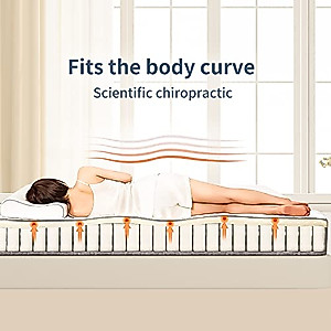 Bednew Full Mattress, 14 Inch Pocket Spring Hybrid Mattress in a Box, Individually Wrapped Coils for Motion Isolation, Medium Firm Mattress CertiPUR-US Certified…