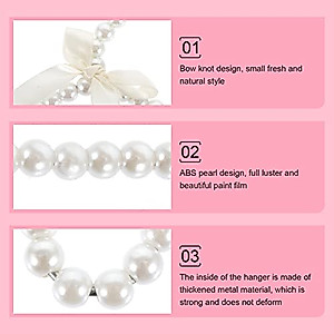 Balacoo Baby Clothes Rack Metal Hangers Metal Clothes Hanger Pet Clothes Hangers Pearl Beads Dog Apparel Hangers Anti- Slip Baby Coat Hangers for Dog Cat Baby Toddler Small Coat White s