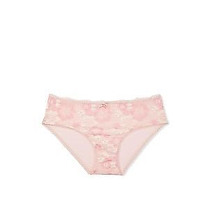 Victoria's Secret Lace Hiphugger Underwear, Panties for Women, Body By Victoria, Pink (XL)