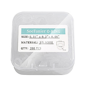 Budefull 200Pcs Clear O-Ring Switch Dampeners Keycap for Mechanical Keyboard Cherry Mx, White