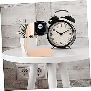 Charging Base 3pcs Gold Brackets Cable for Reloj Stand Holder Support Compatible with Apple Base Charging Smart Replacement Aluminium Watch Metal Dock Charger Alloy Watches Cradle