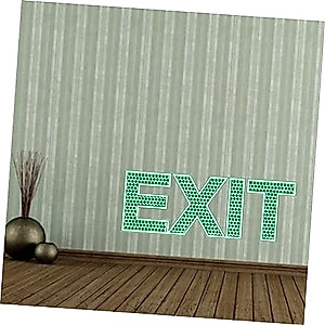 BUGUUYO Luminous Exit Sign Exit Sign Sticker Safety Exit Sign Wall Sticker Exit Sticker Noctilucence Exit Sign Exit Luminous Sticker Exit Decal Exit Wall Decal Exit Wall Sticker Green